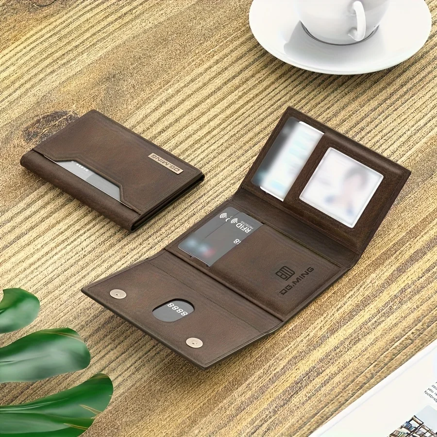 1pc Men's RFID Blocking Business Card Holder, Large Capacity Multiple ...