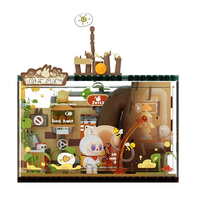 Kawaii Labubu The Monsters Forest Secret Base Series Building Blocks ...