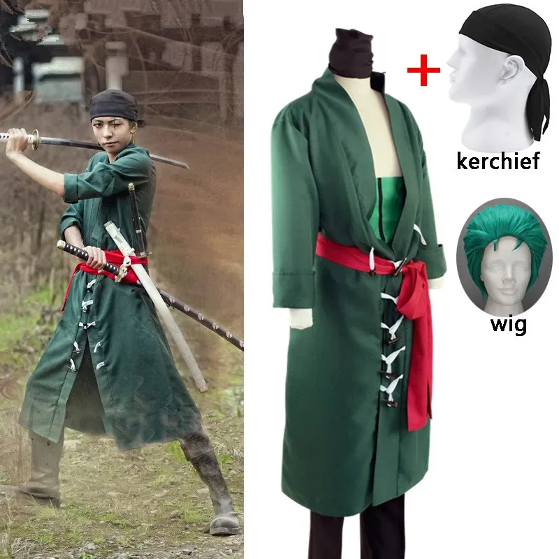 Anime-japon-s-Roronoa-Zoro-Cosplay-Traje-Comic-Halloween-Robe-Conjunto ...