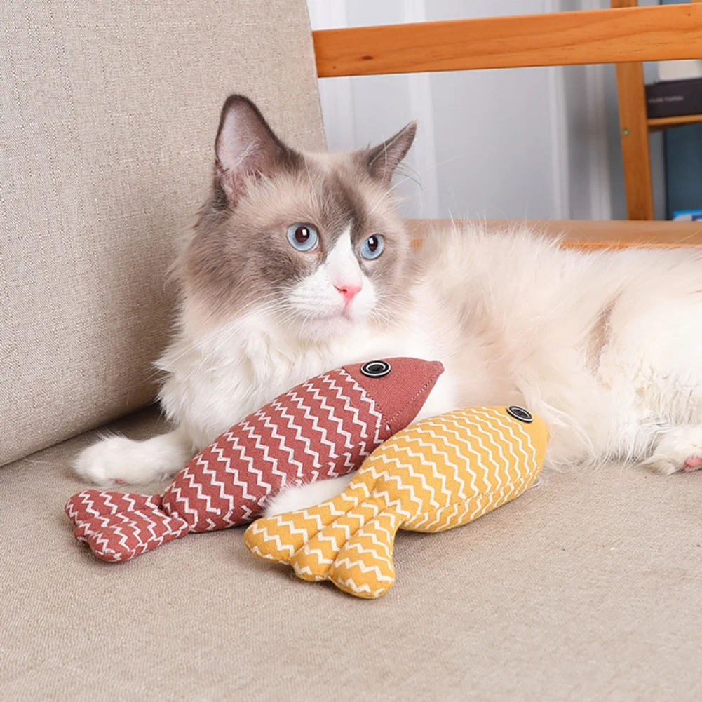 Stuffed Pillow Doll | Fish Catnip Toys | Pet Playing Toy | Cat Toy ...