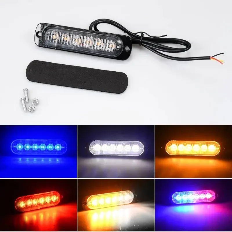 1X-Truck-LED-Strobe-Police-Warning-Light-6SMD-Grille-Flashing-Side ...