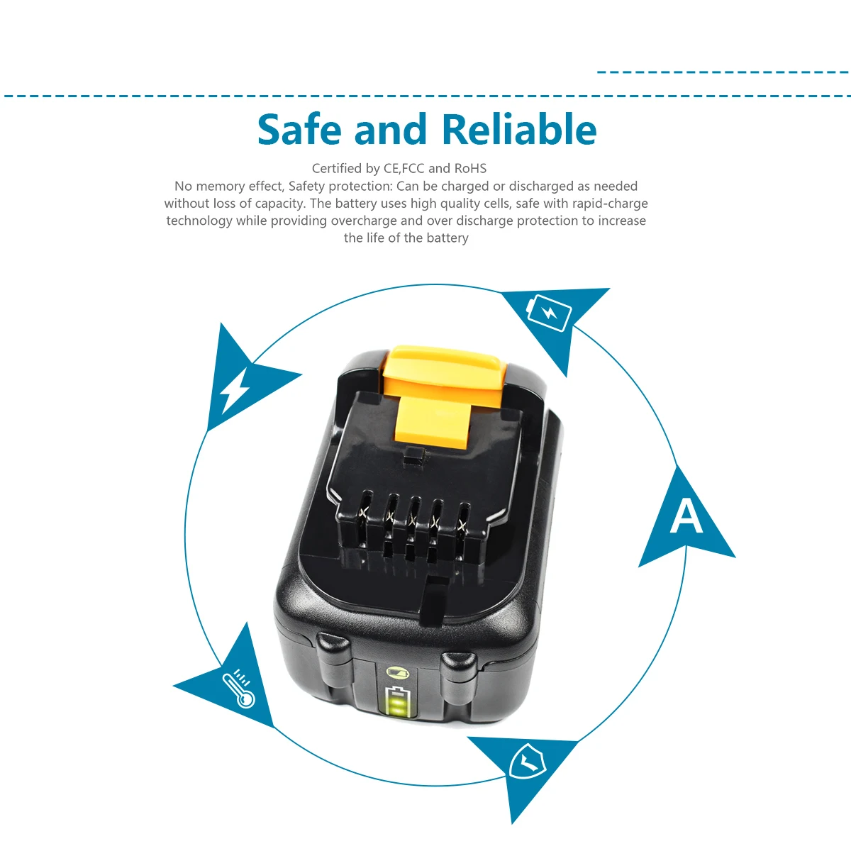 6000mAh 12V Rechargeable Battery for Dewalt DCB120 DCB127 DCB121 DCB119 ...