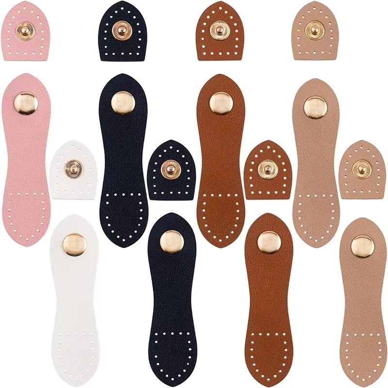 1PC Leather Snap Buckles Button Closures Sew On Leather Tab Closure ...