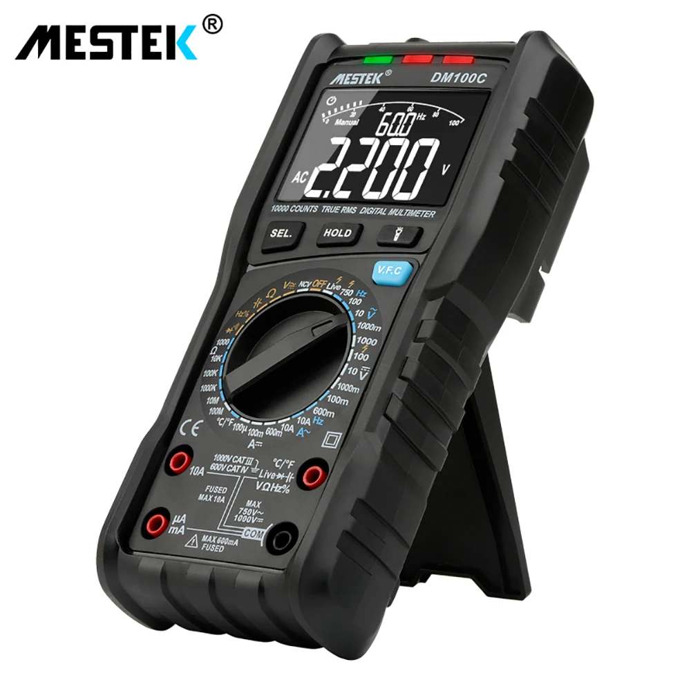 MESTEK Multimeter Digital Profession True RMS NCV Automatic Resistance ...