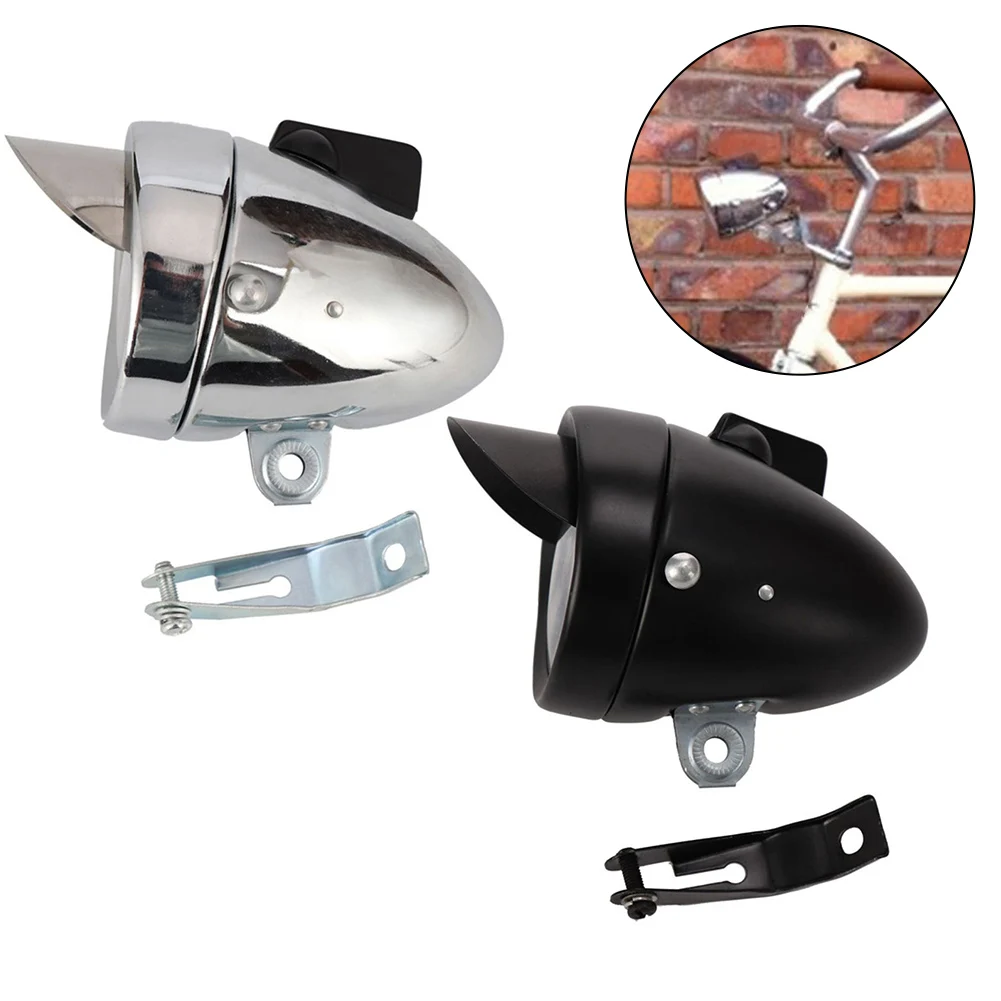 Classical-Chrome-Retro-Metal-Shell-Retro-Bicycle-LED-Headlight-With ...