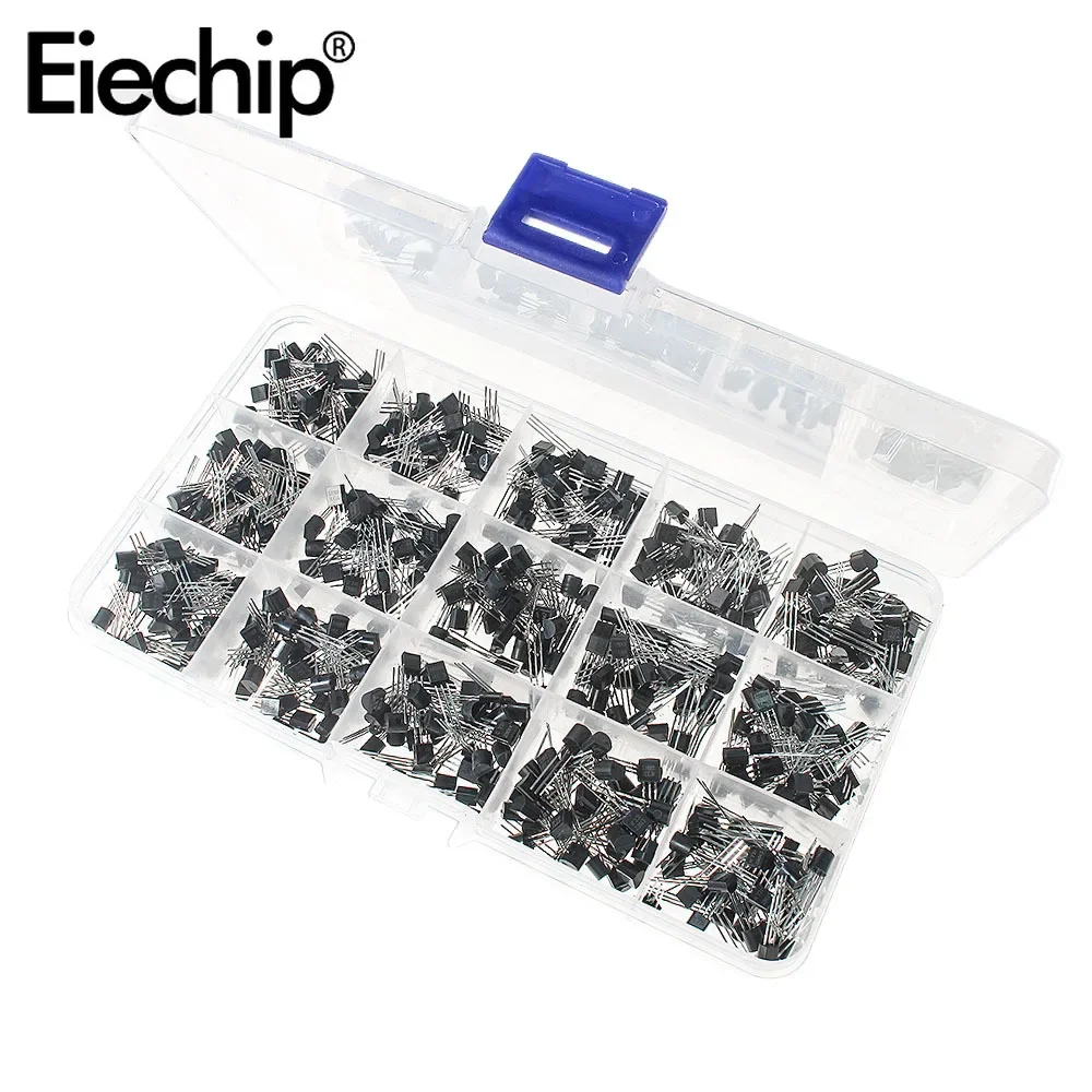 15-Value-40pcs-Transistor-Kit-TO-92-2N2222-2N3904-2N3906-2N5401-2N5551 ...