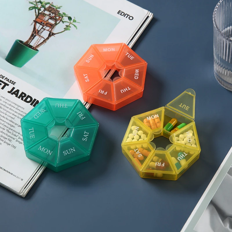 1-2pcs-Small-Weekly-Portable-Pills-Organizer-Tablet-Holder-Portable ...