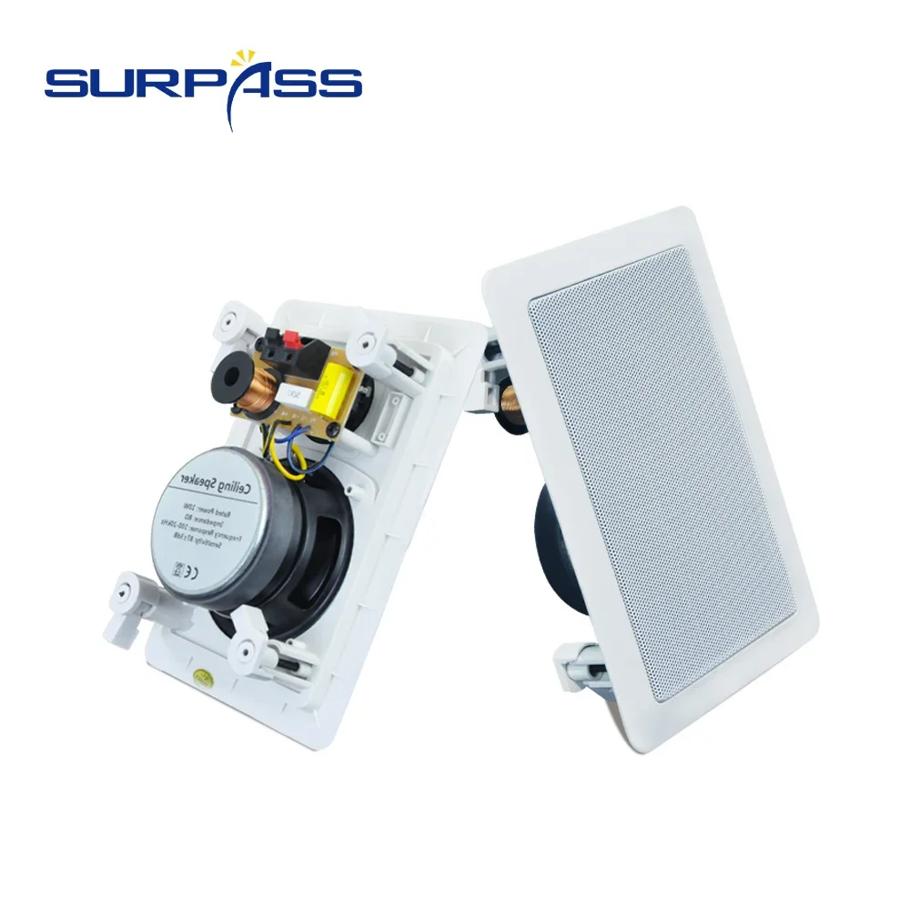 10W-Rectangular-Ceiling-Speaker-Dustproof-Recessed-In-Ceiling-Wall ...