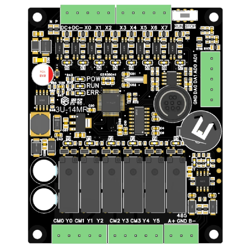 FX3U 10MR 14MR 20MR 1AD 1DA RS485 RS232 com cabo redondo RS232