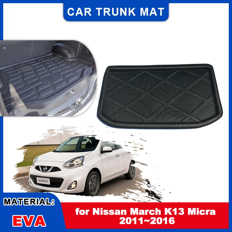 Car Trunk Liner for Nissan March K13 Micra 2011~2016 2012 Cargo Mat ...