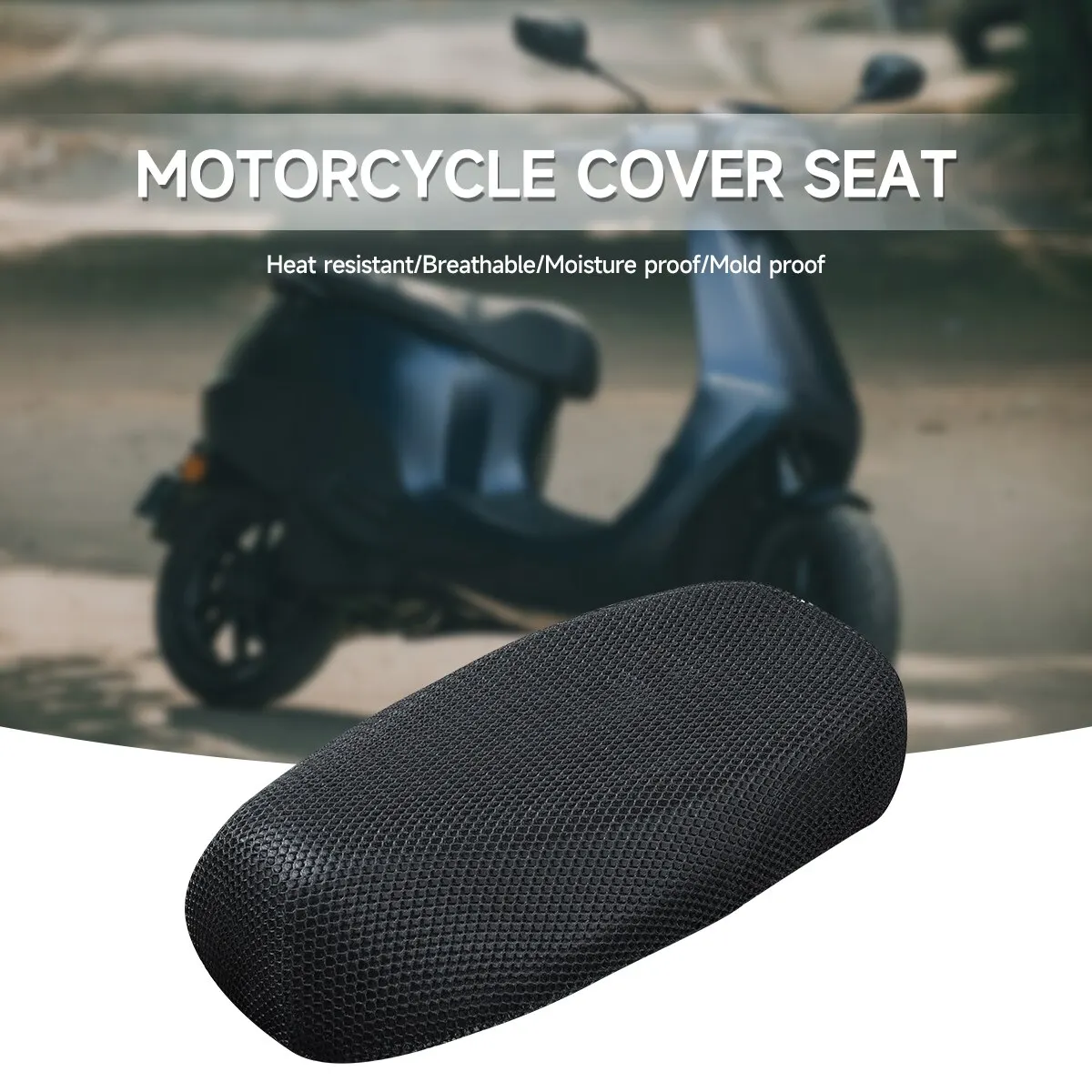 Universal Motorcycle Seat Cushion Cover 3D Mesh Protector Insulation ...