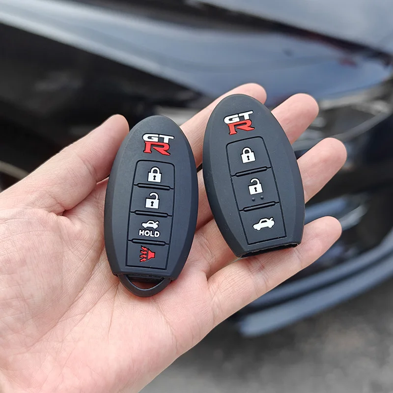 Silicone-Rubber-Key-Cover-Case-Protect-skin-Set-hood-Housing-For-Nissan ...