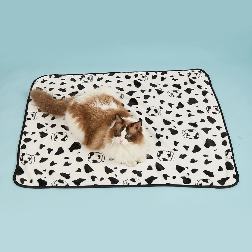 Cartoon-Print-Soft-Cozy-Cat-Bed-Mat-Blanket-Winter-Warm-Mattress-Pet ...