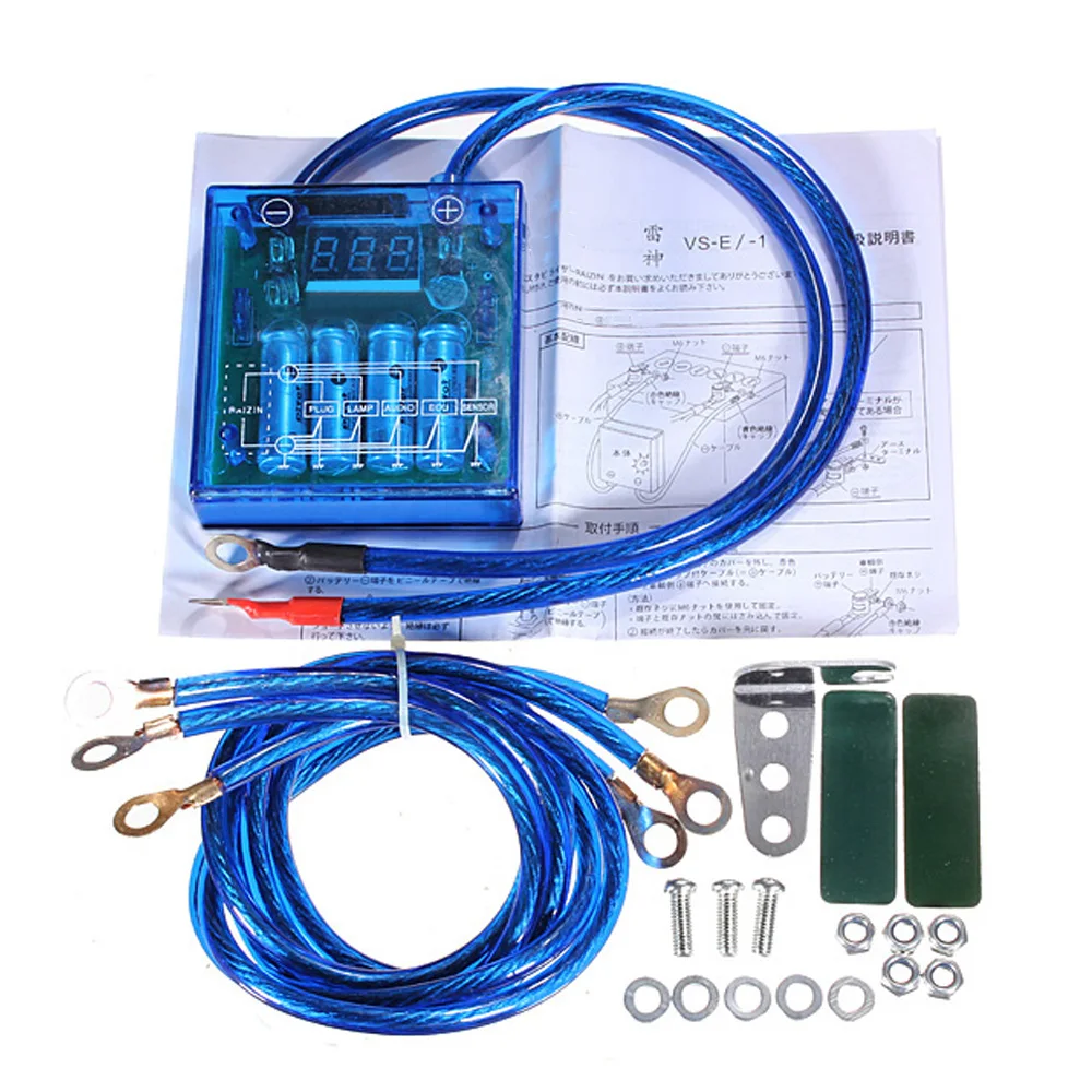 12v Car Battery Voltage Regulator Stabilizer Universal Car Fuel Saver ...