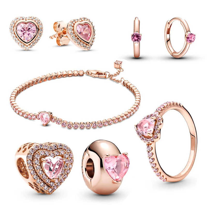 Traje-de-joyer-a-para-mujer-pulsera-de-plata-de-ley-2024-anillo-de ...