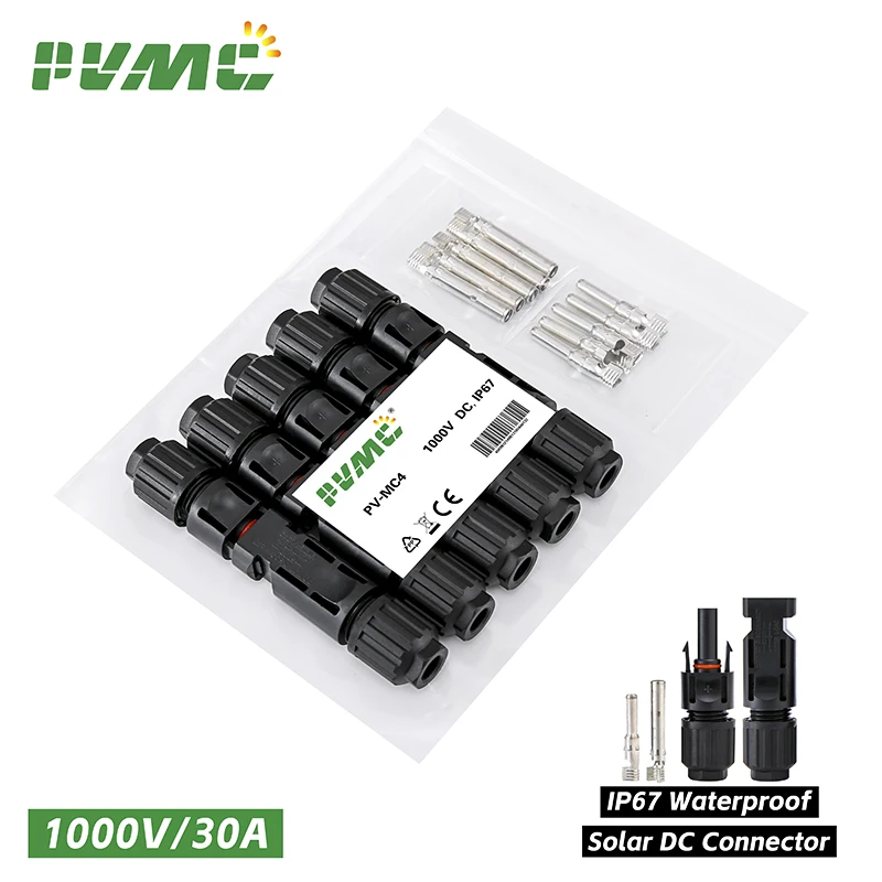 Conector-Solar-de-CC-Kit-de-conectores-Stecker-de-Panel-Solar-1000V30A ...