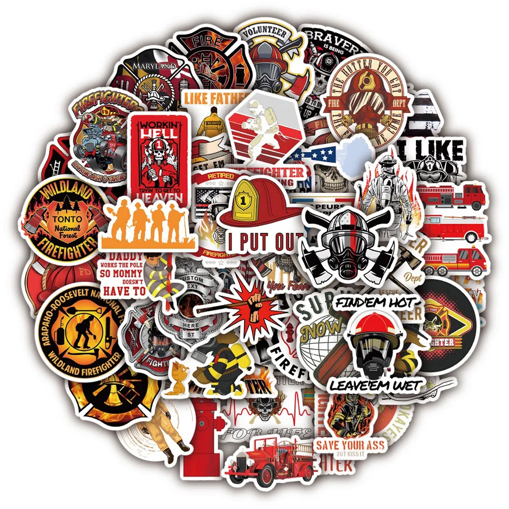 Waterproof Fire Stickers | Firefighter Stickers | Warrior Stickers ...