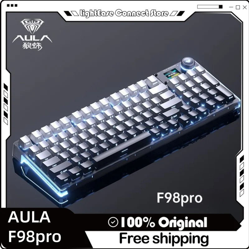 Aula-F98pro-Mechanical-Keyboard-95-Key-Wireless-Tri-Mode-Gasket ...