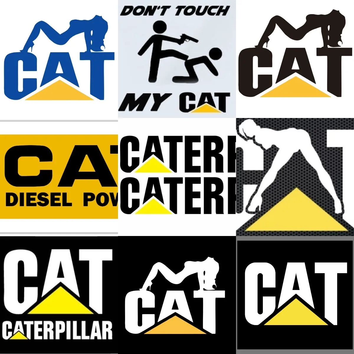CAT-Caterpillar-Diesel-Power-Creative-PVC-Sticker-para-decorar-bicicleta-motocicleta-ordenador ...