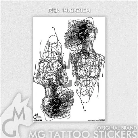 Abstract Line Art Tattoos