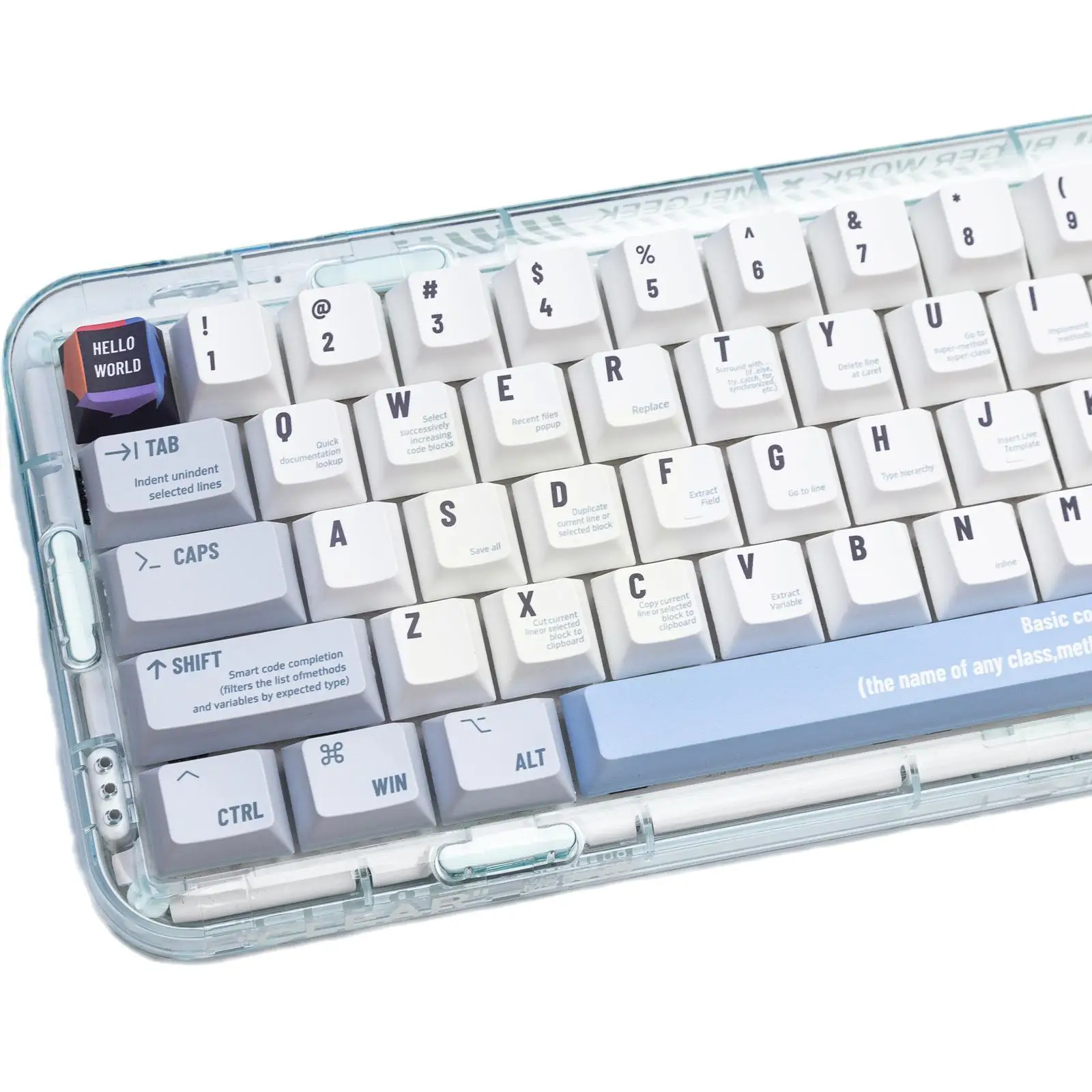 143 Keys Programmer Theme Keycaps Profile PBT Sublimation 2.75U With ...