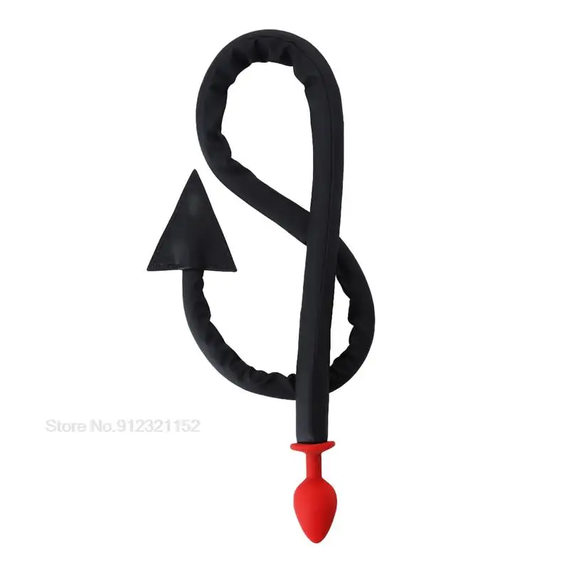 Black-Devil-Tail-Adult-Products-Silicone-Anal-Plug-Whip-Anal-Apparatus-Anal-Plug-Slave-Cosplay ...