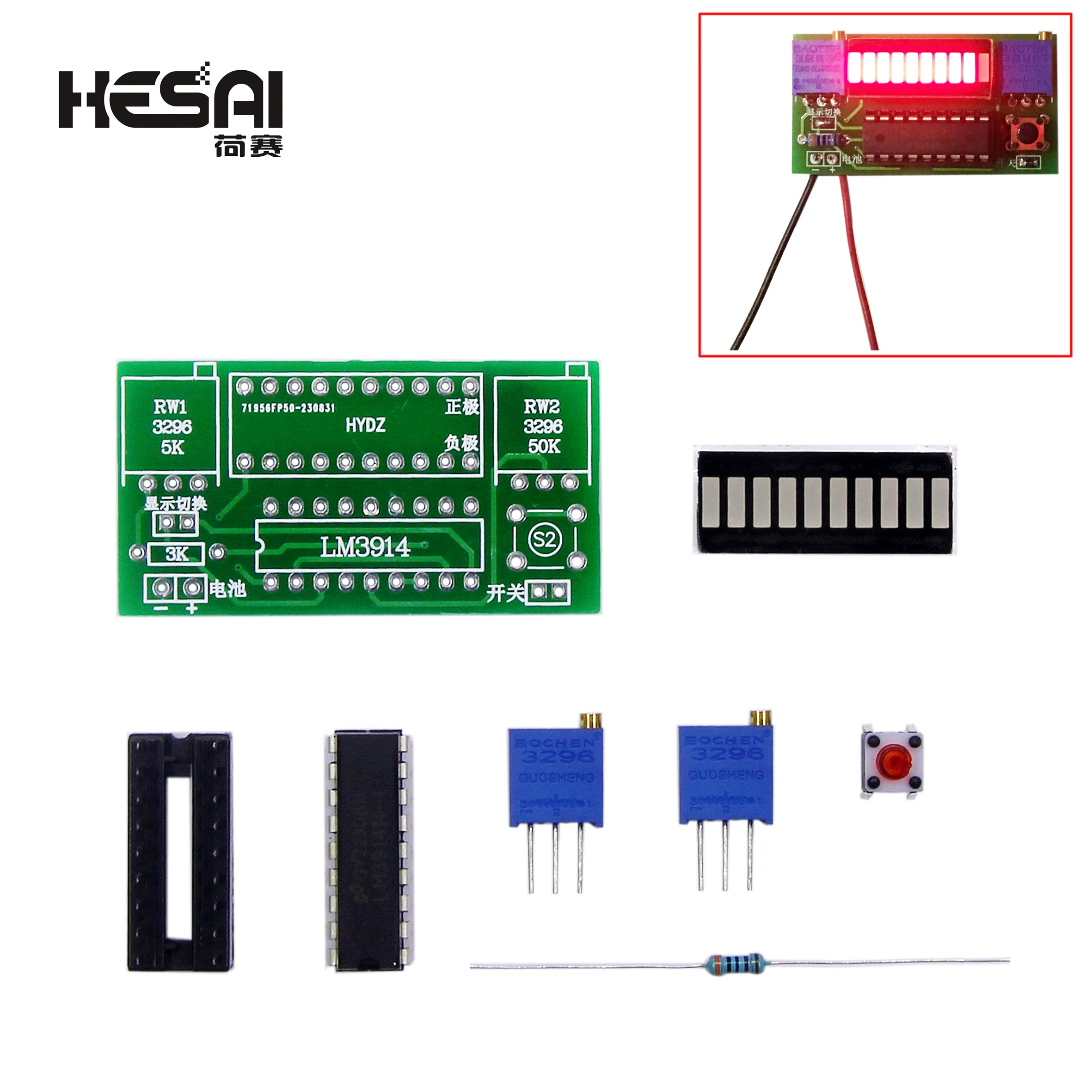 LM3914-10-Segment-3-7V-Lithium-12V-Battery-Capacity-Indicator-Module ...