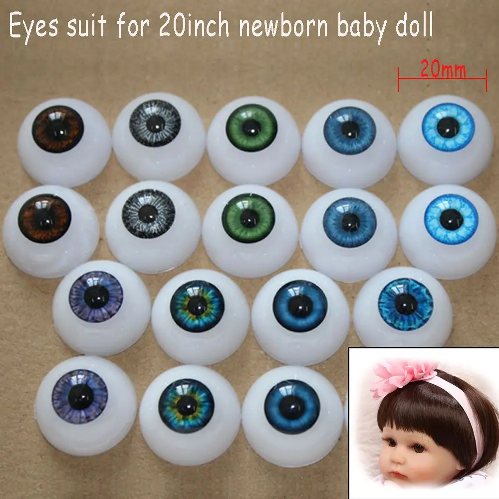 1-Pair-20mm-Realistic-Half-Round-Hollow-Back-Fake-Eyes-Eyeballs-DIY ...