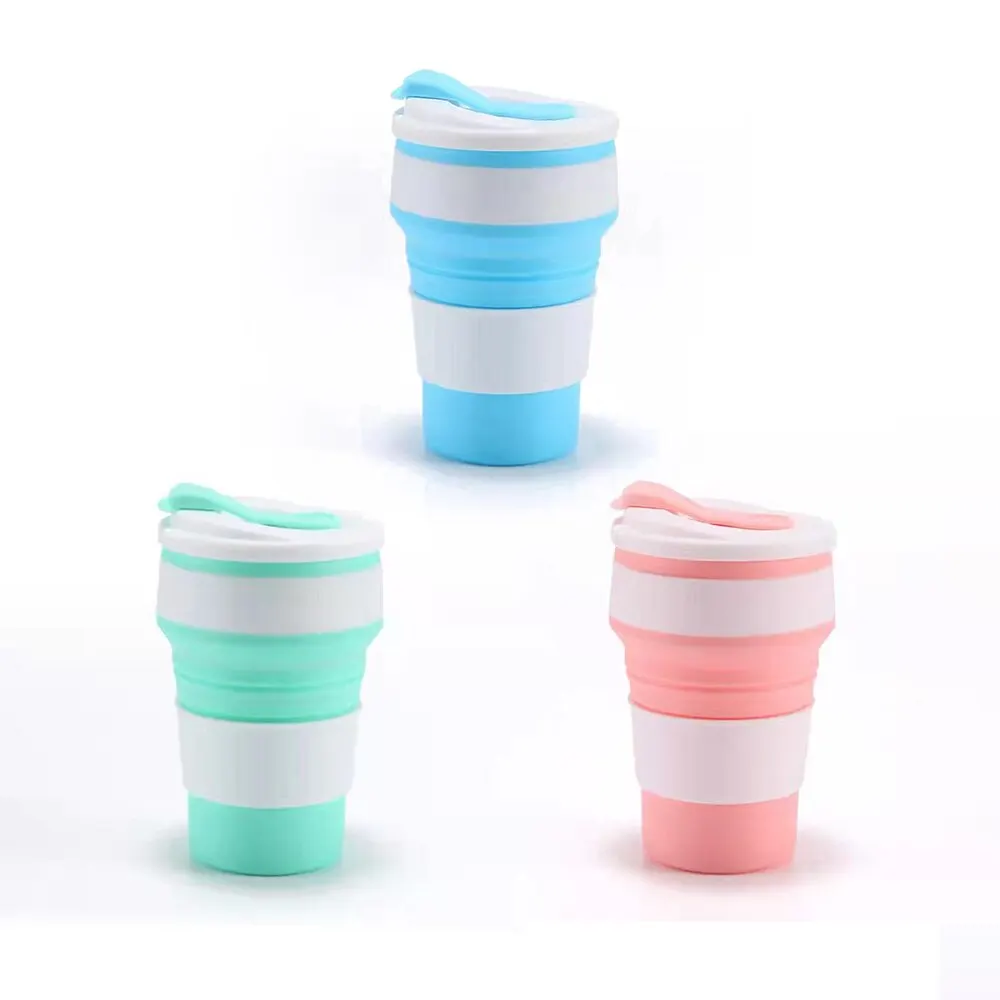 12-Oz-Reusable-Silicone-Collapsible-Cups-with-Lid-for-Camping-350ml ...