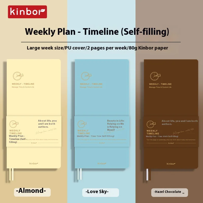 Kinbor School Office Agenda 2026 Notebook Timeline Weekly Daily Planner ...