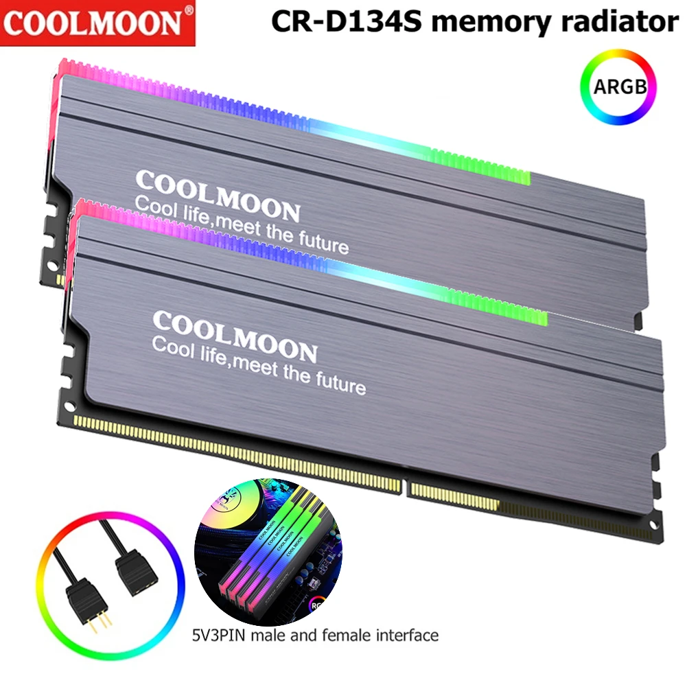Coolmoon Argb Ram Heatsink Radiator Cooler Addressable Cooling Vest ...