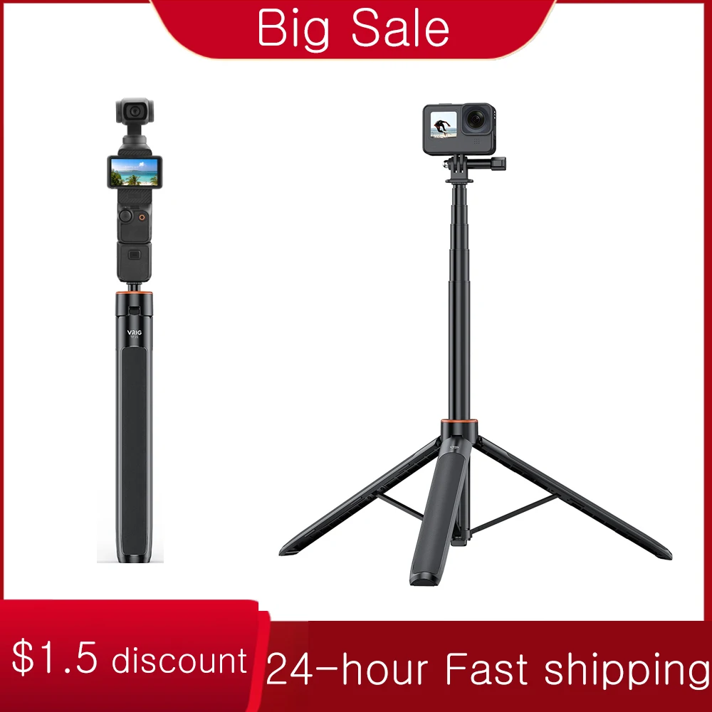 Selfie-Stick-Tripod-for-DJI-Action-4-Pocket-3-Gopro-Instar-360-DSlR ...