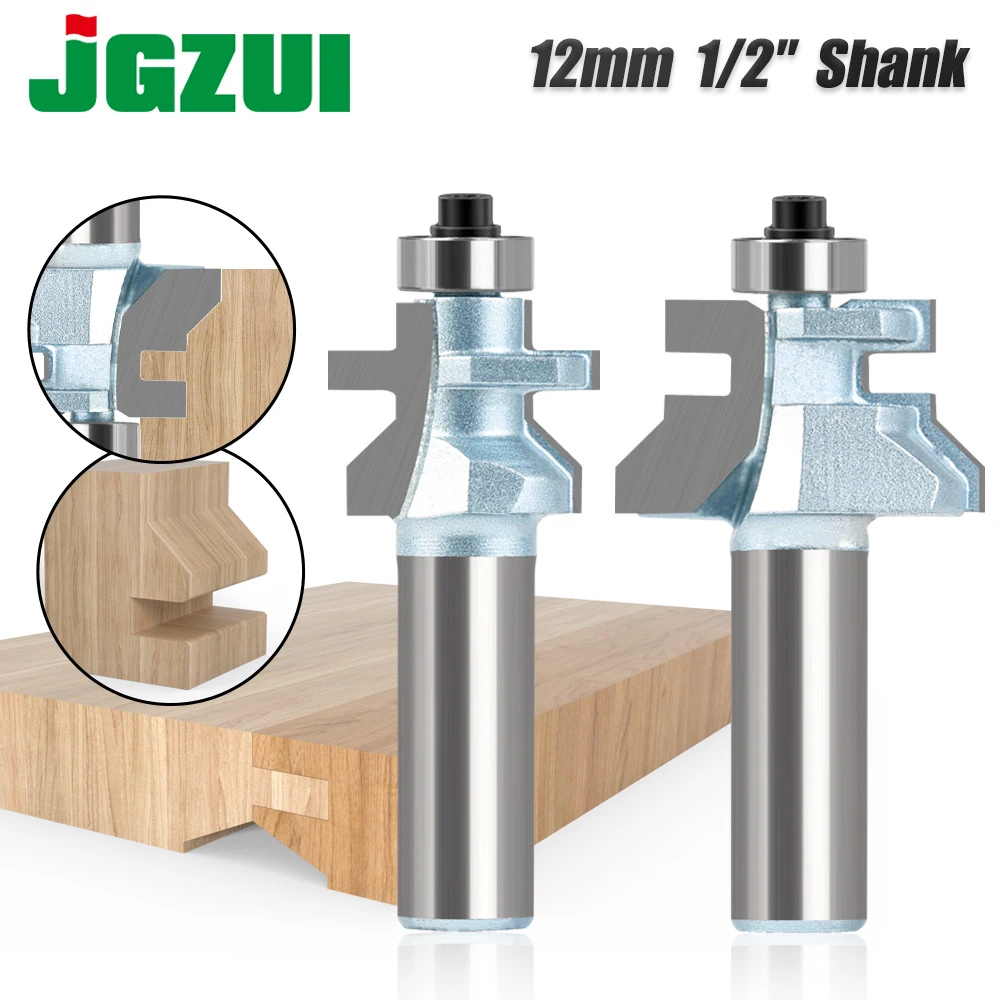 2pc-1-2-12mm-Shank-V-Groove-Matched-Tongue-Router-Bit-Set-w-Premium ...