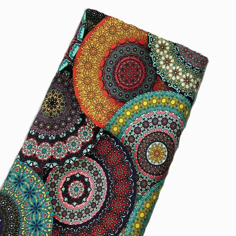 Graceful-Colorful-Round-Fan-African-Style-Geometry-Patterns-Printed ...