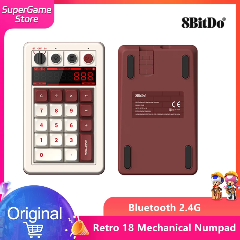 8bitdo-Numpad-mec-nico-Retro-18-Bluetooth-2-4G-inal-mbrico-para-PC ...
