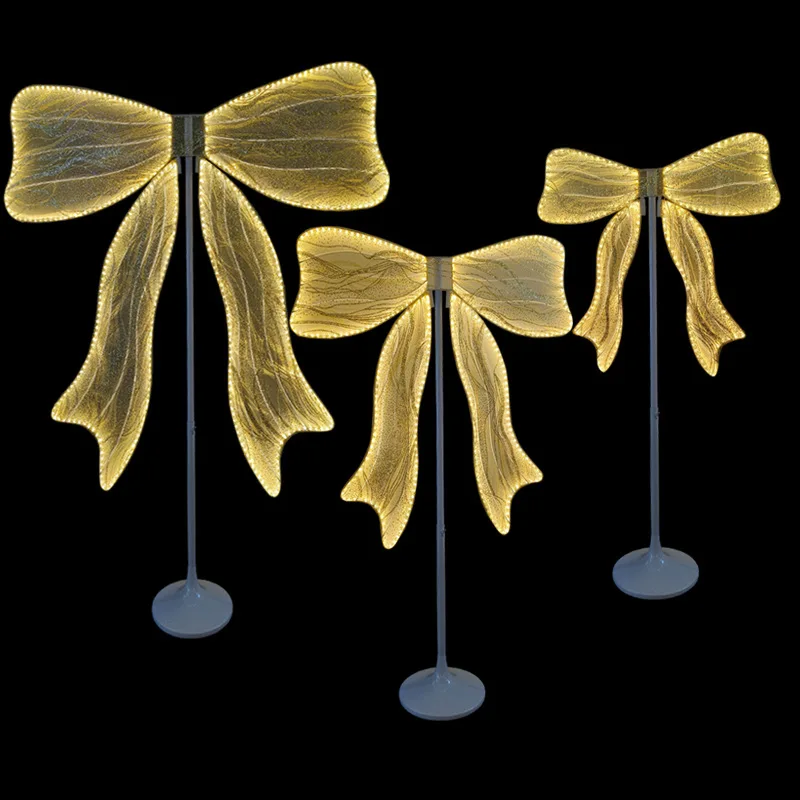 2/4Pcs LED Light Up Butterfly Bow Wedding Aisle Decor, Personalized ...