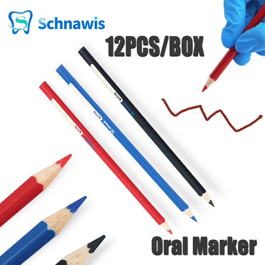 Dental-Oral-Marker-Pen-Wood-Intraoral-Marker-Red-Blue-Black ...