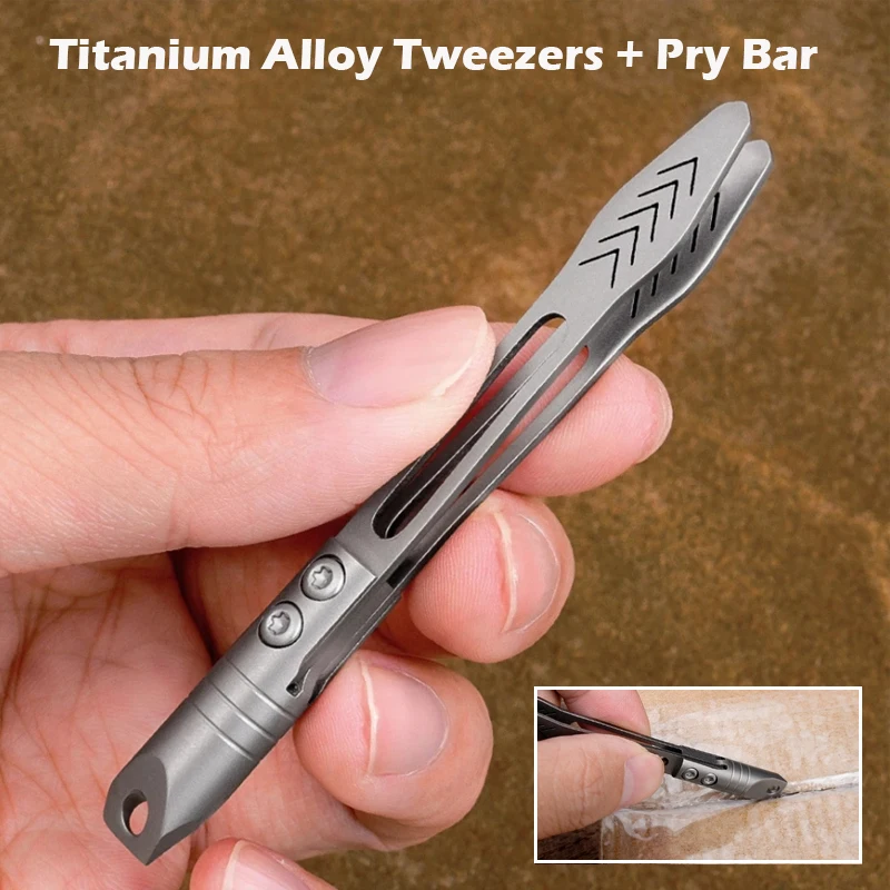 TC4 Titanium Steel Buckle Tweezers Multifunction With Snap Lock ...