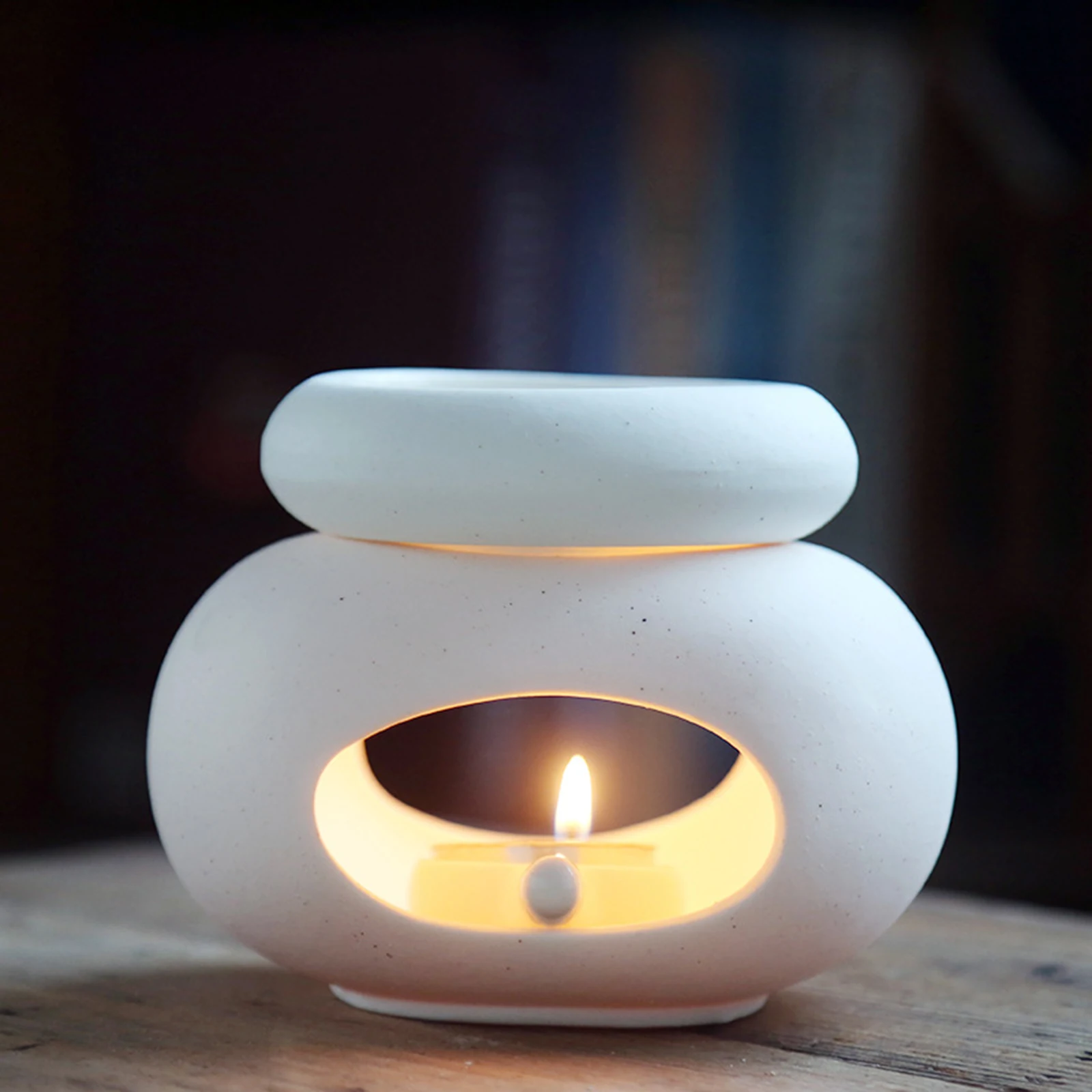 Essential Oil Burner Candle Melting Heater Desktop Aroma Diffuser ...