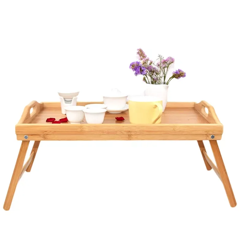 Bamboo Wood Tea Food Serving Table | Folding Table Bed Laptop | Bamboo ...