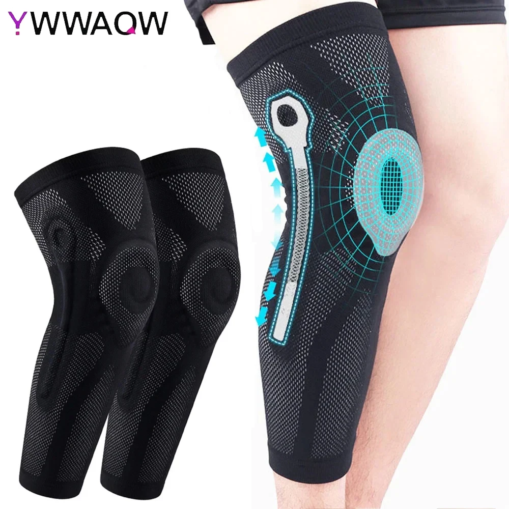 1-Pcs-Compression-Knee-Pads-Support-Lengthen-Stripe-Sport-Sleeve ...