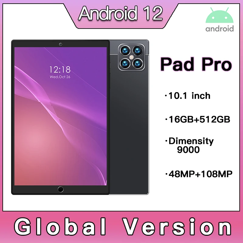 Tableta-Pad-Pro-Original-de-10-1-pulgadas-Tablet-Android-12-16GB-512GB ...