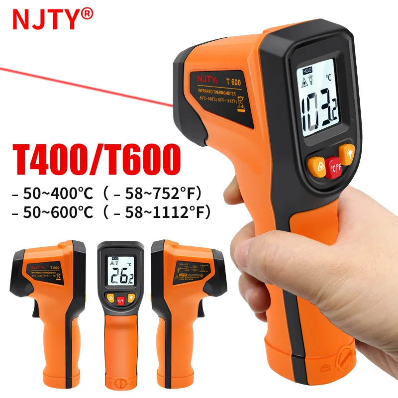 NJTY-Digital-Infrared-Thermometer-50-600-Laser-termometro-Pyrometer-Gun ...