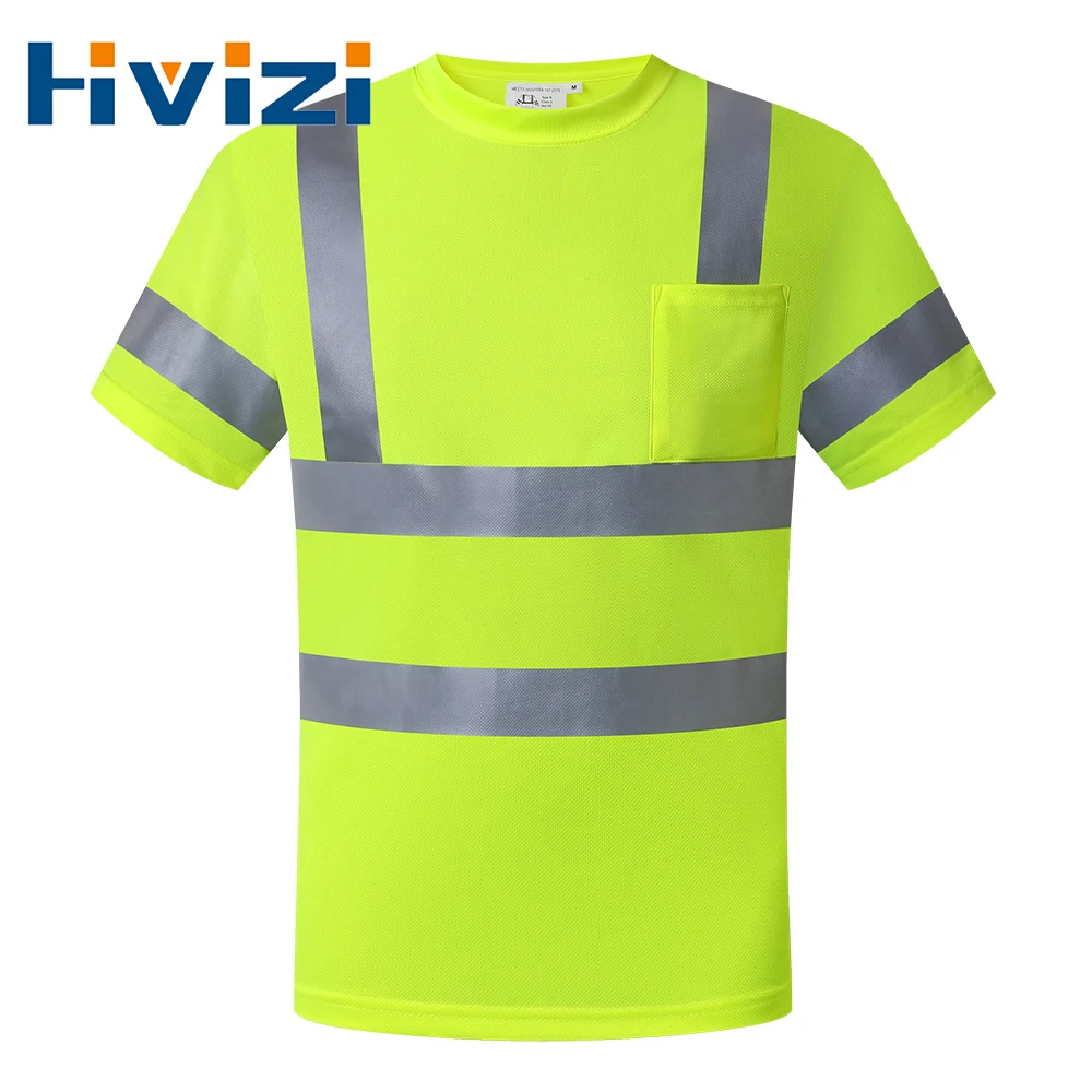 Outdoor Sports Fluorescent High Visibility Reflective Safety Work Shirt ...