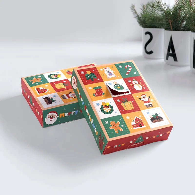 2pcs-Christmas-Surprise-Gift-Box-12Grid-DIY-Kid-Countdown-Advent ...