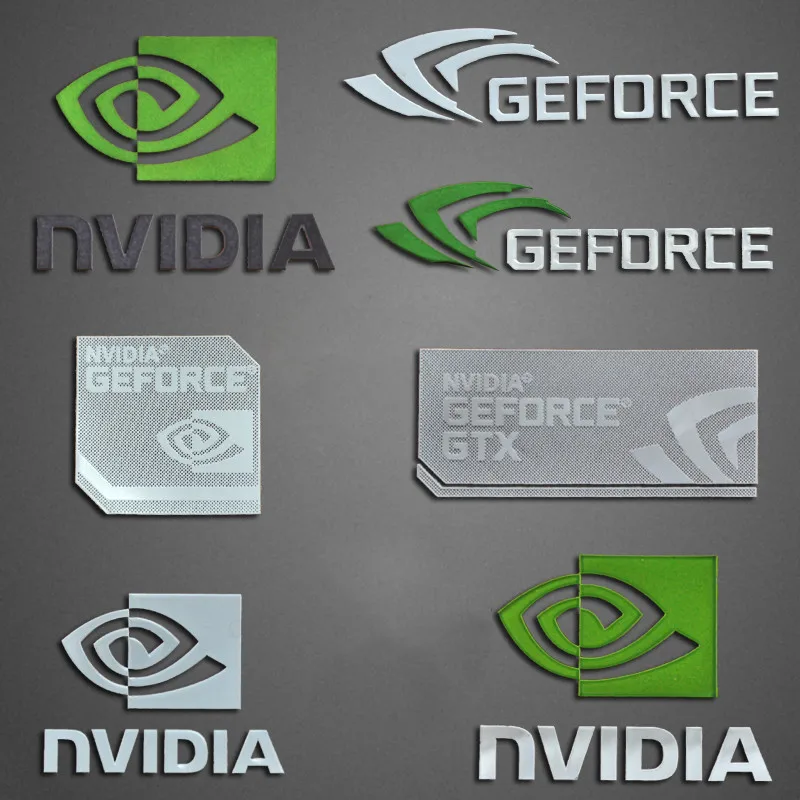NVIDIA GeForce GTX RTX Metal Logo Sticker For Laptop Tablet Desktop ...