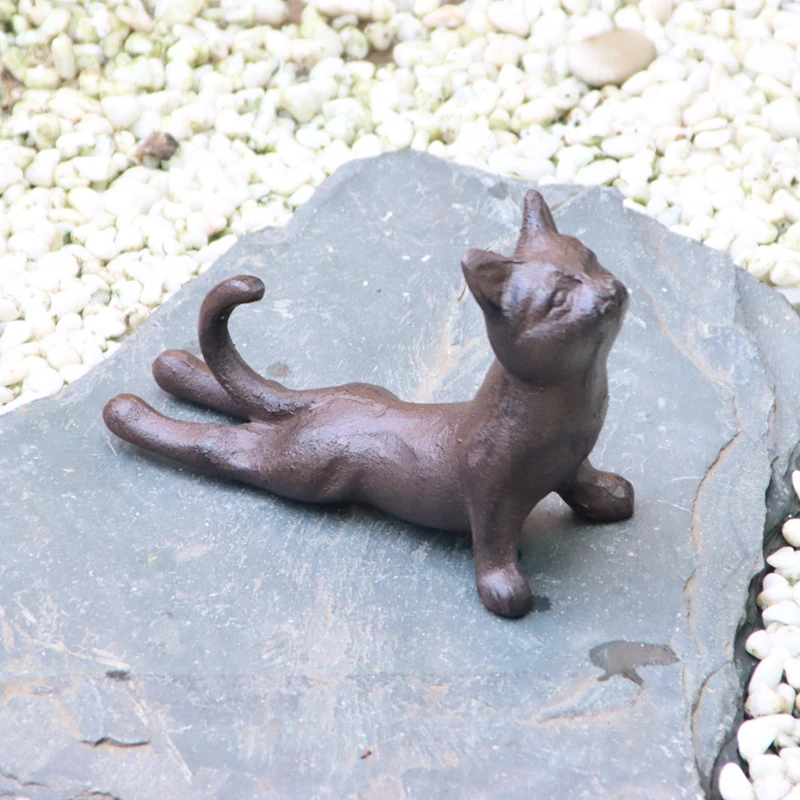 Retro-cast-iron-creative-Planking-cat-tabletop-ornament-furnishings ...