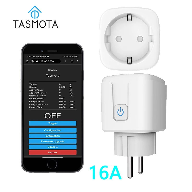 TASMOTA-smart-plug-with-power-meter-used-to-measure-power-consumption-electricity-ESP8266-s ...