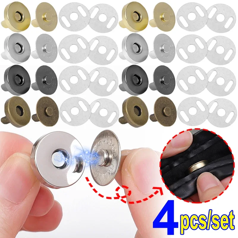 12-40pcs-Invisible-Magnetic-Fastener-No-stitch-Bag-Buttons-Wallet-Coat ...