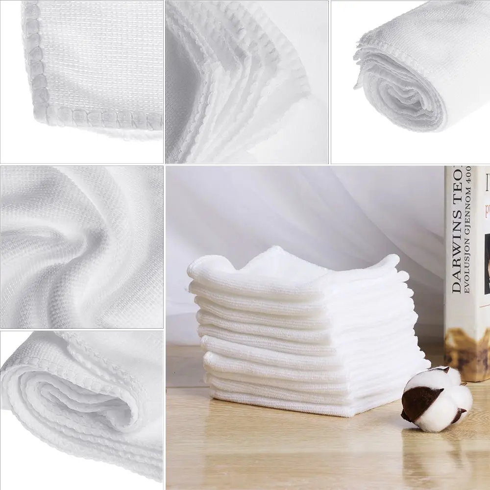 2-6-10Pcs-High-Quality-Square-White-Microfiber-Cleaning-Cloth-Kitchen ...